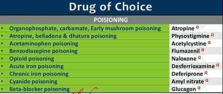 List of Drug of choice in 7 pages