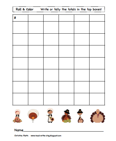 Read Write Sing: Thanksgiving Roll & Color~~Freebie!...and a Sunday Song