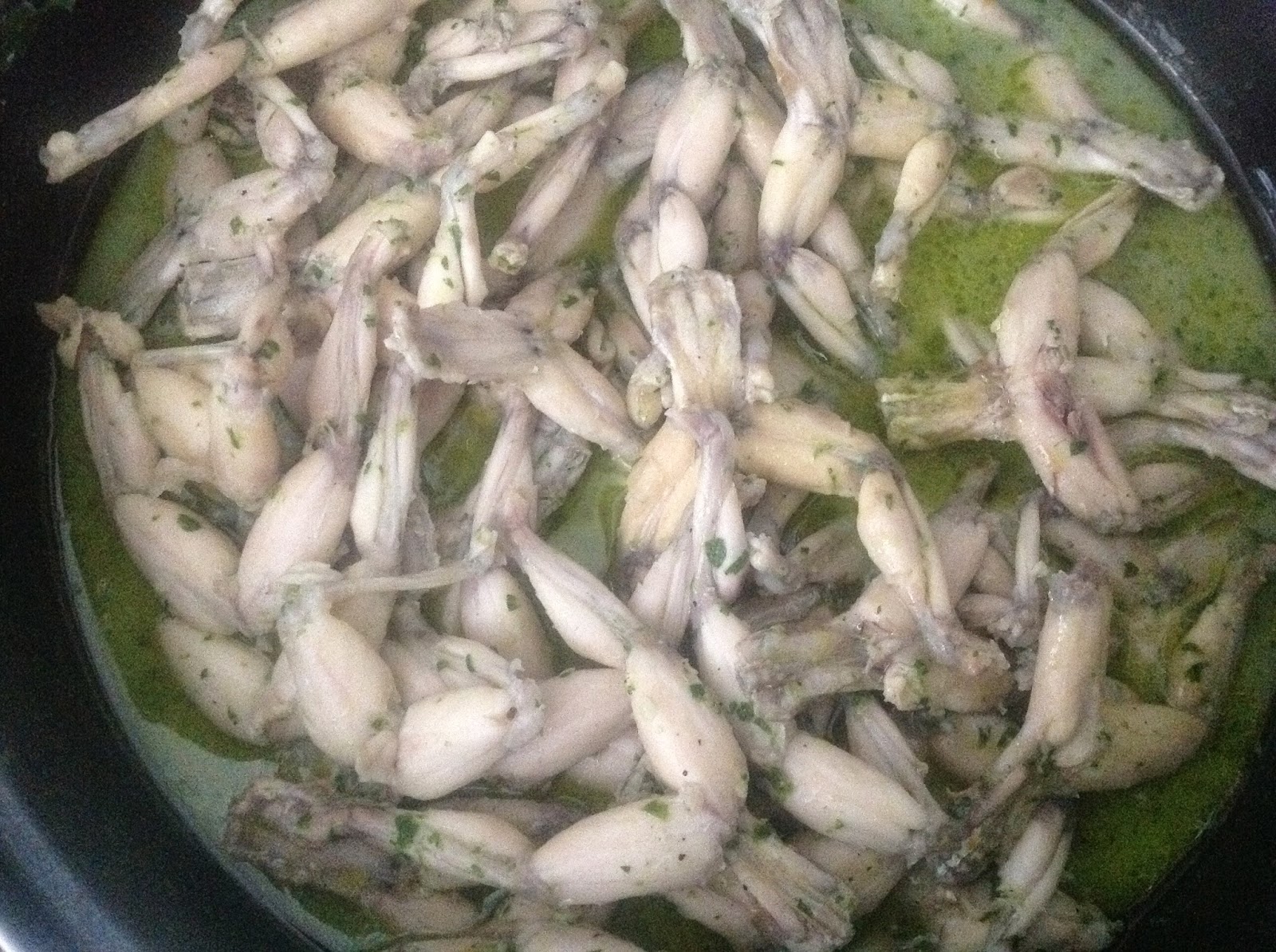 COCER & CANTAR : Ancas de rana en salsa verde
