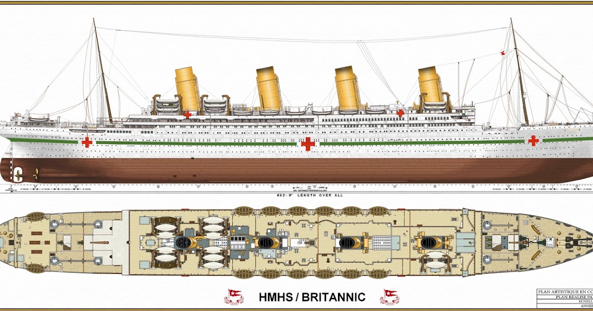 Lost Liners: Britannic's Side Plans as hosptital ship