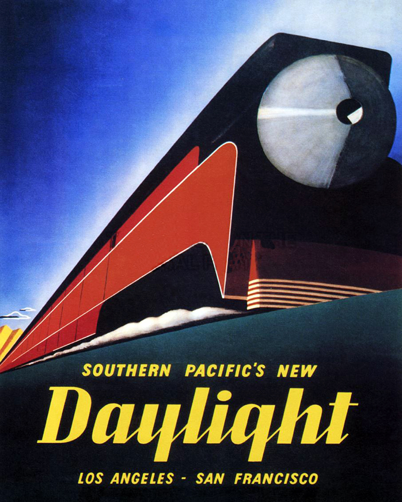 transpress nz: Southern Pacific Coast Daylight poster, 1937
