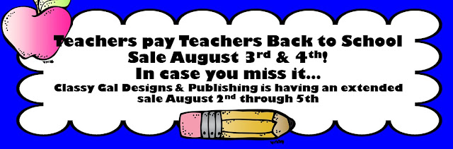Classy Gal Designs and Publishing: Teachers Pay Teachers Back to School ...