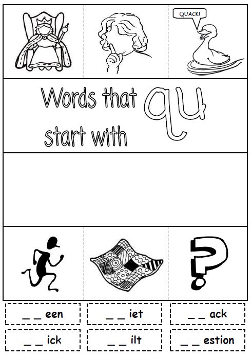 Iman's Home-School: Digraph QU Activity Pack