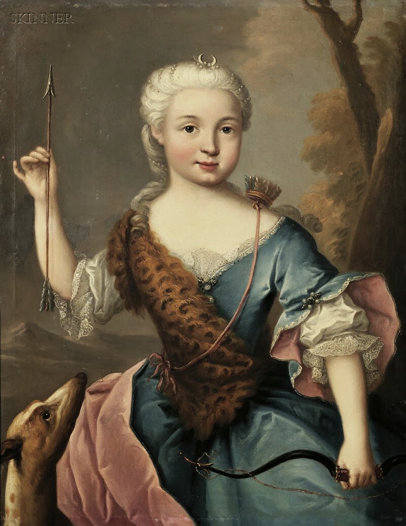 18th century portrait of a woman as Artemis. | Portrait, Roman goddess ...