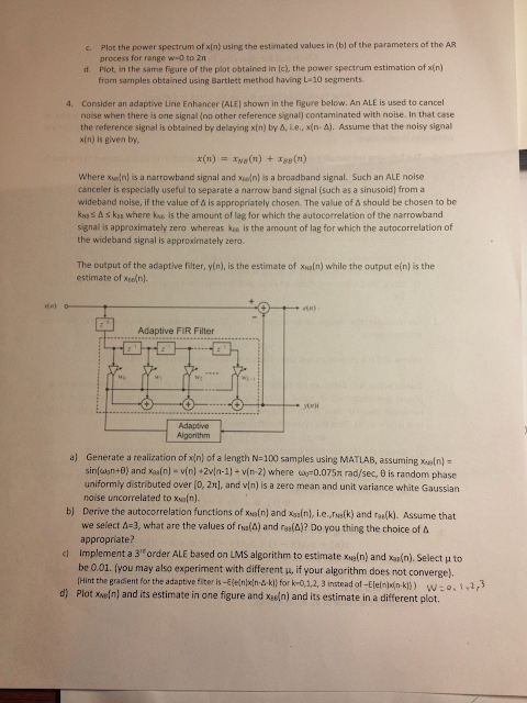 Andrew's Exercise Solutions: A signal processing exercise