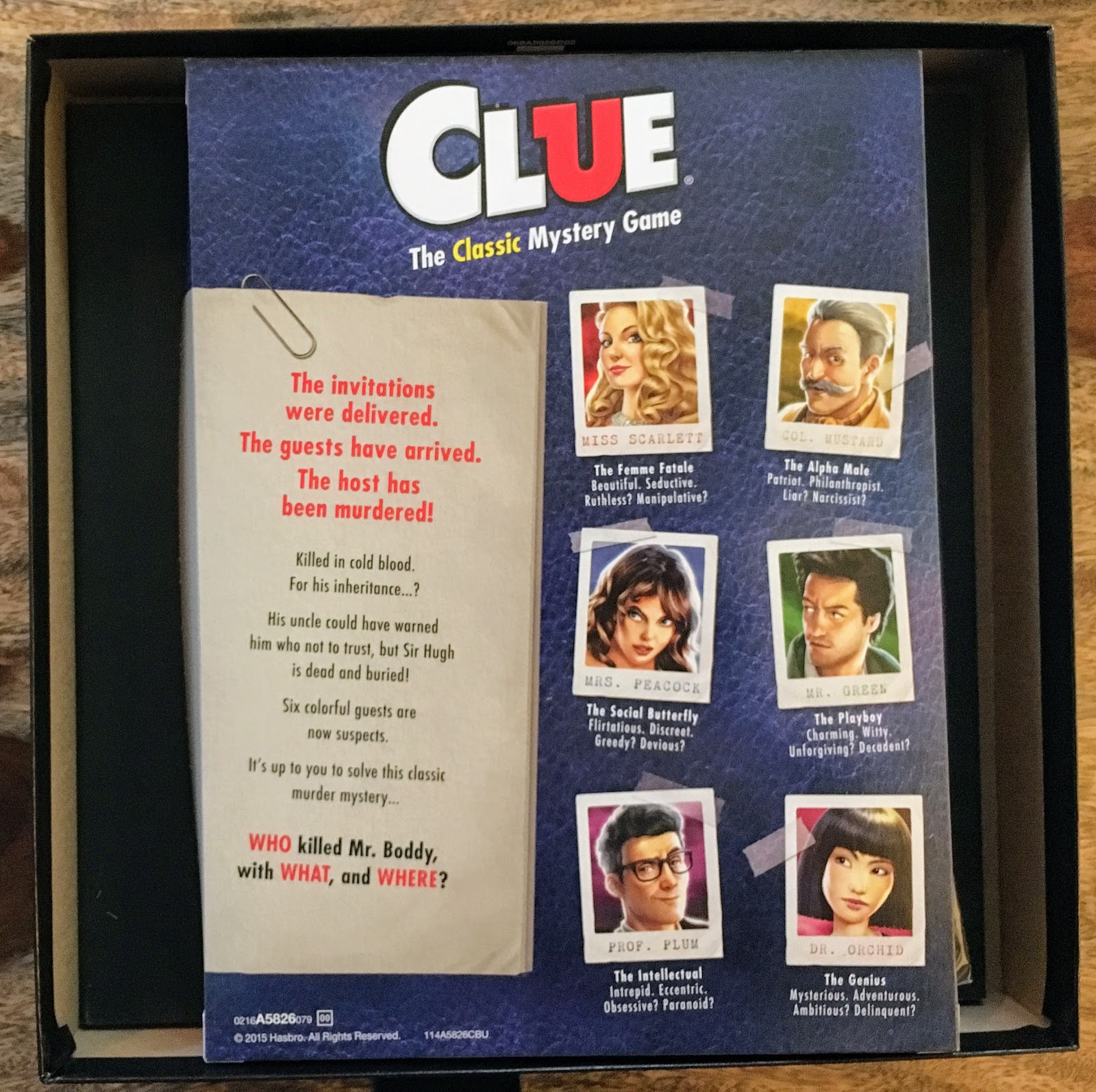 Wargames and Railroads: Clue Collection - 2015 Clue