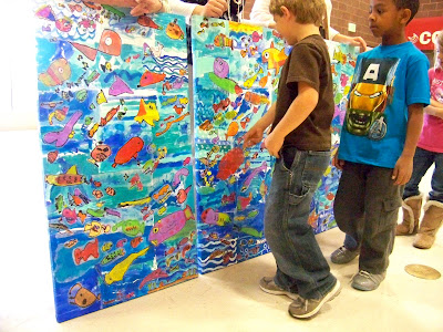 candice ashment art: A swarm of Sea Creatures! -tissue paper & paint ...