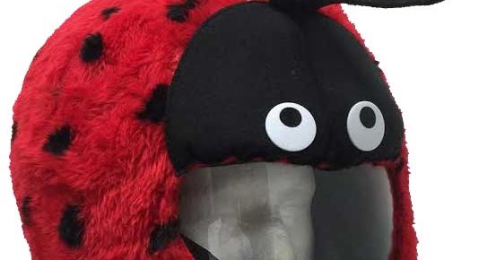 Motorcycle Helmets: Lady Bug Motorcycle Helmet Cover