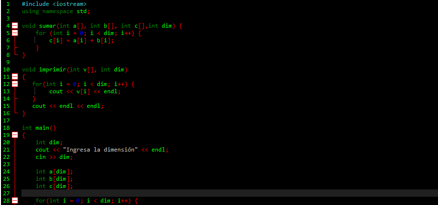 VECTORES ~ LENGUAJE DE PROGRAMACION