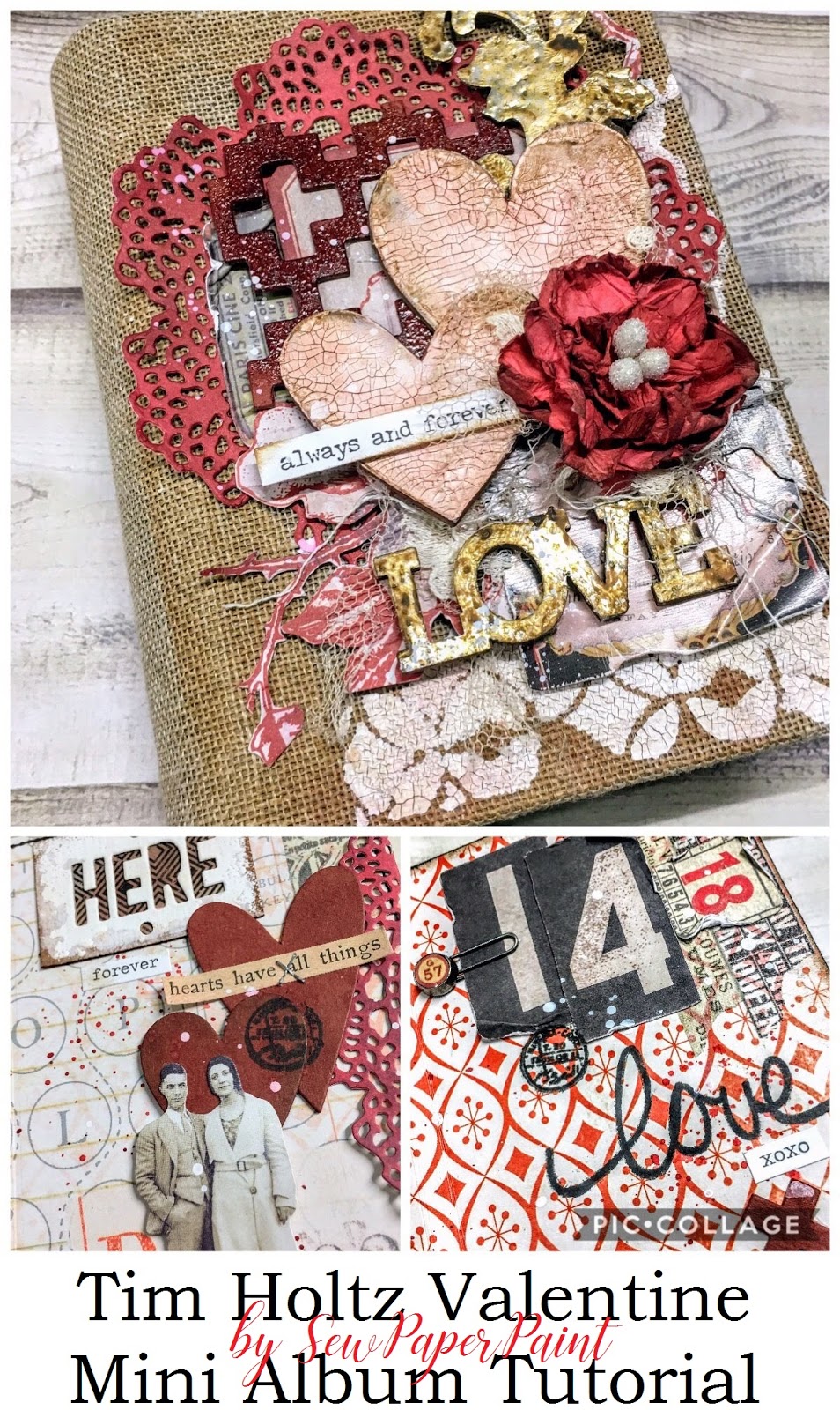SewPaperPaint: Tim Holtz Valentine Mini Album Tutorial