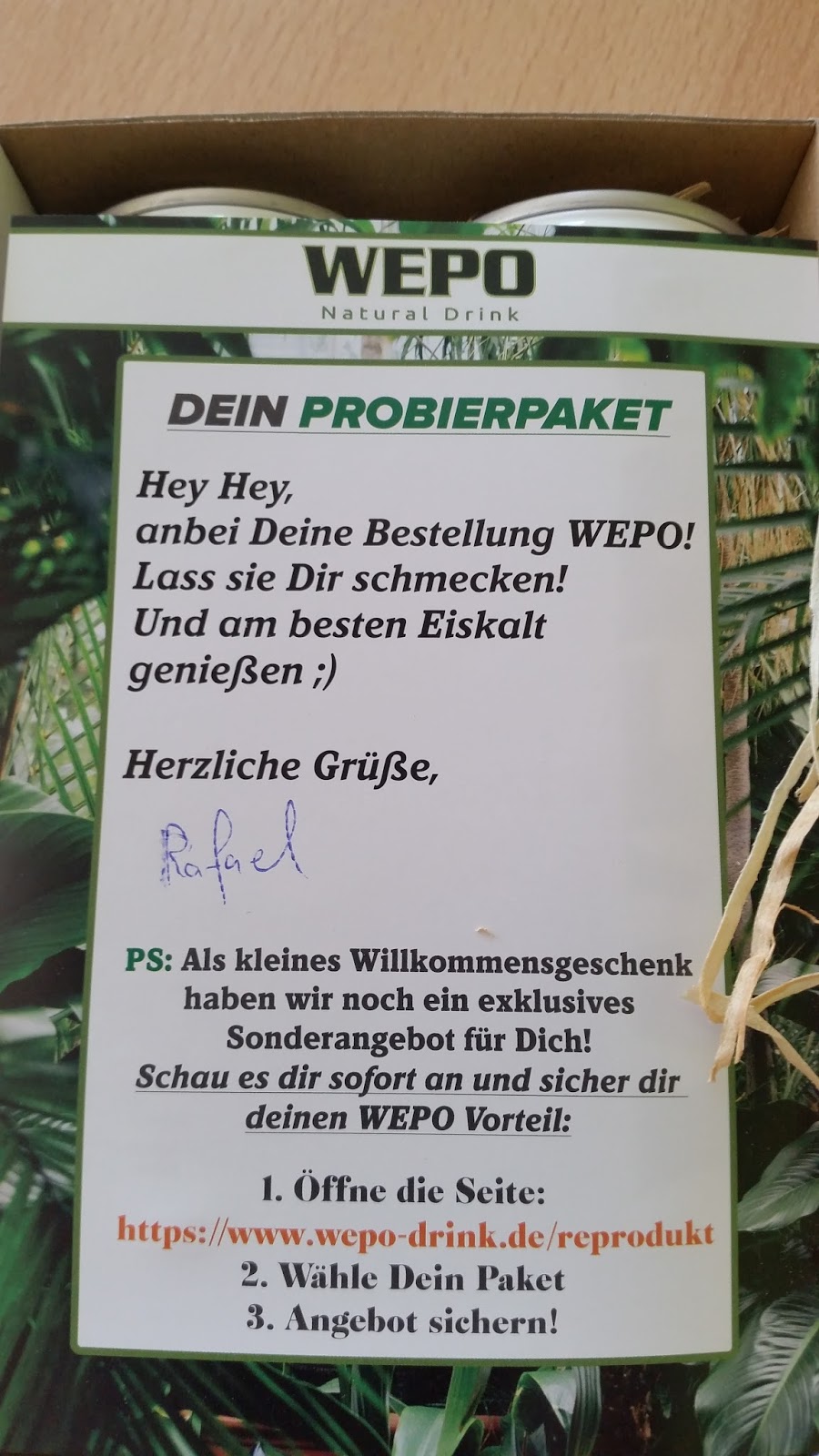 Produkttests und Gewinne: WEPO Natural-Drink