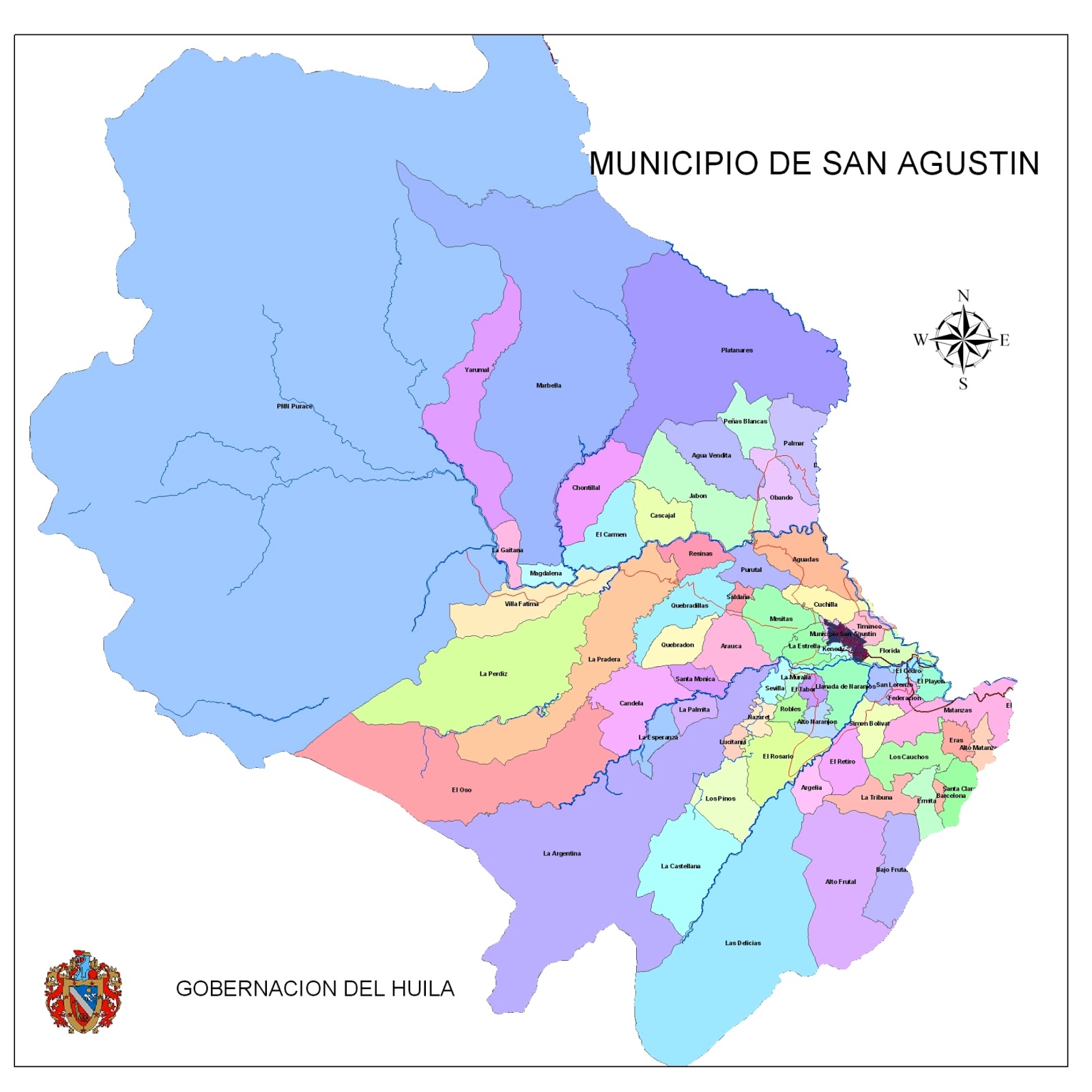 Noticias, Arte, Cultura y Turismo: TODOS LOS MAPAS MUNICIPIOS DEL HUILA