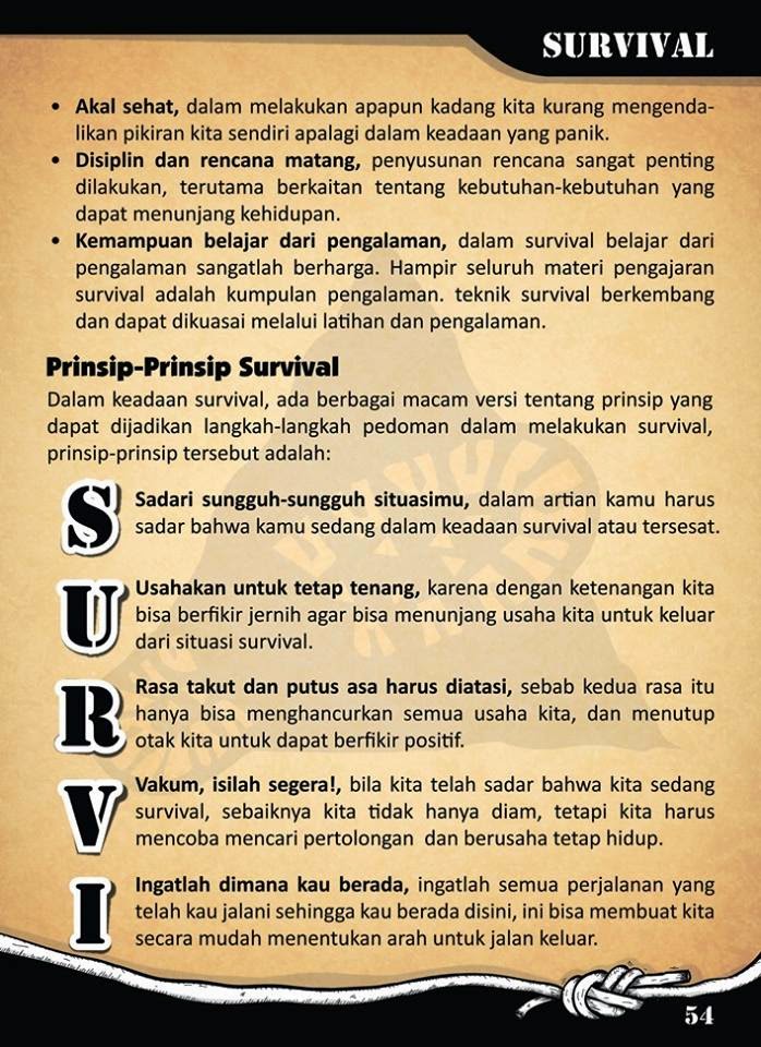 pecinta alam sebelas caldera: Apa itu surviaval. Survival adalah