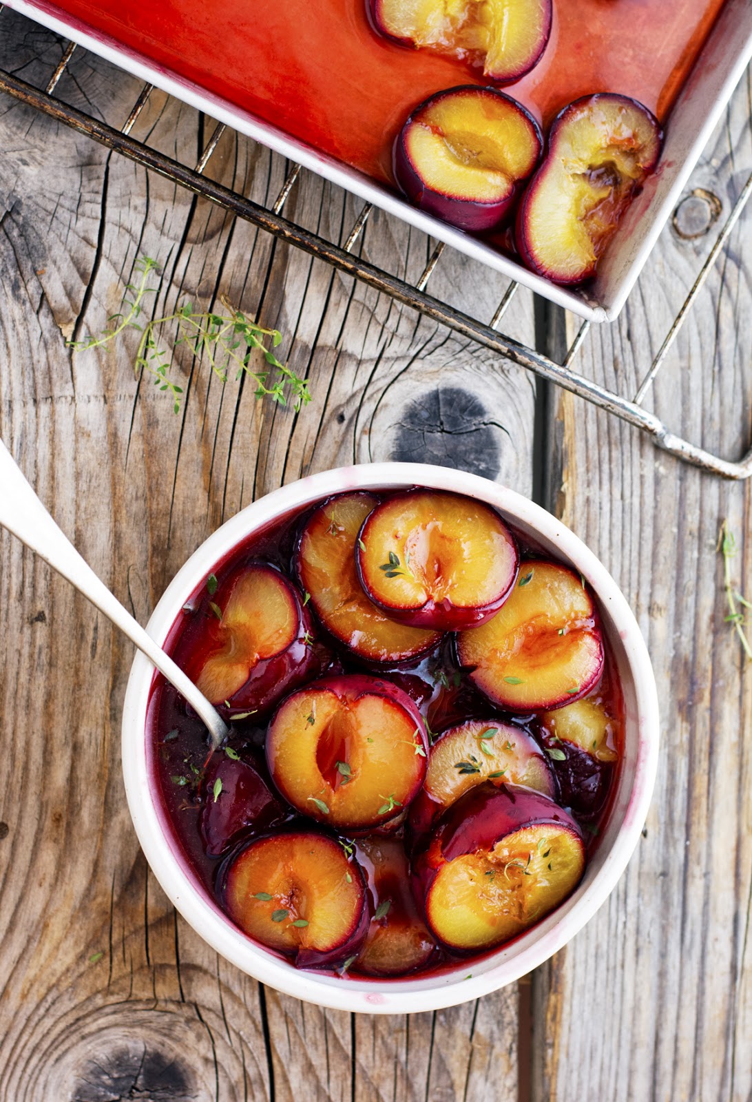 The Iron You: Simple Maple Vanilla Roasted Plums