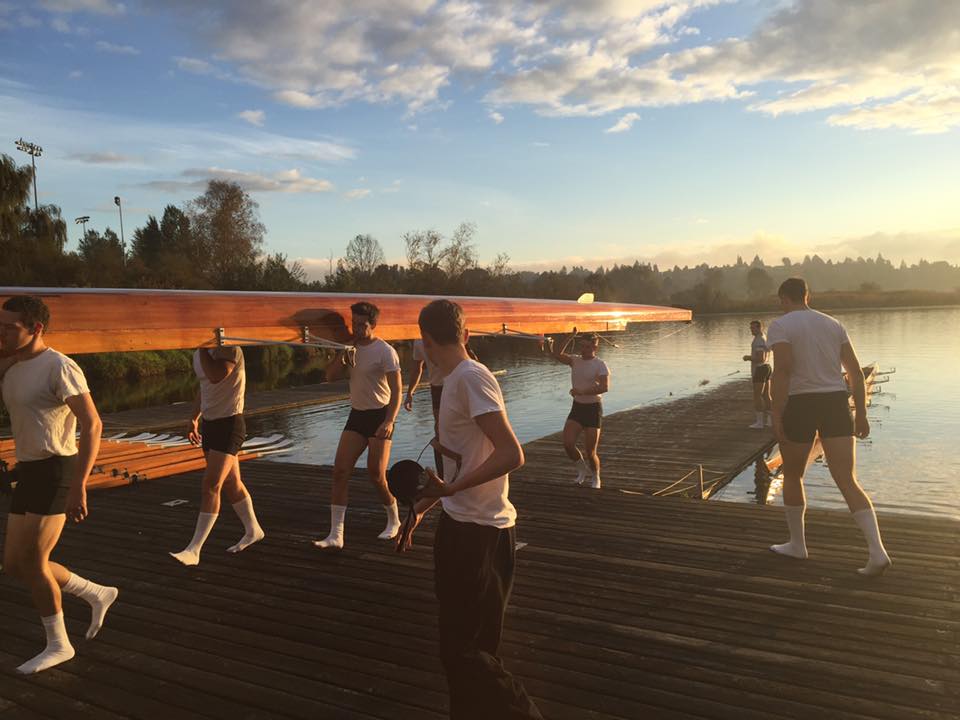 Washington Husky Crew Throwback Row in Seattle