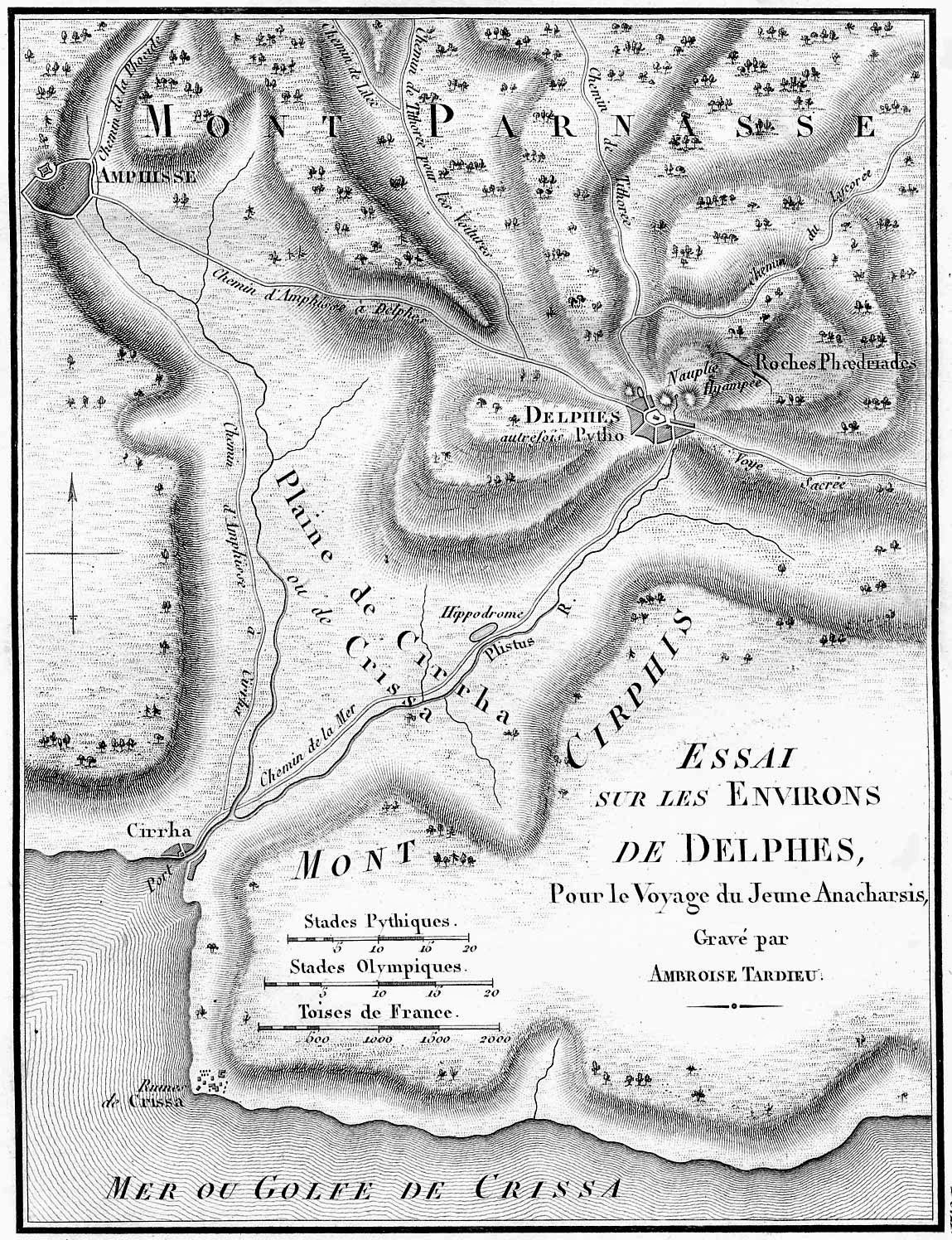 Ancient Greek Theatre: Plan of Delphi and environs