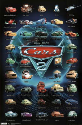 All Cars 2 Characters Poster | Sale Posters Prints