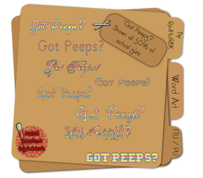 Graphic Groupies: GOT PEEPS WORD ART