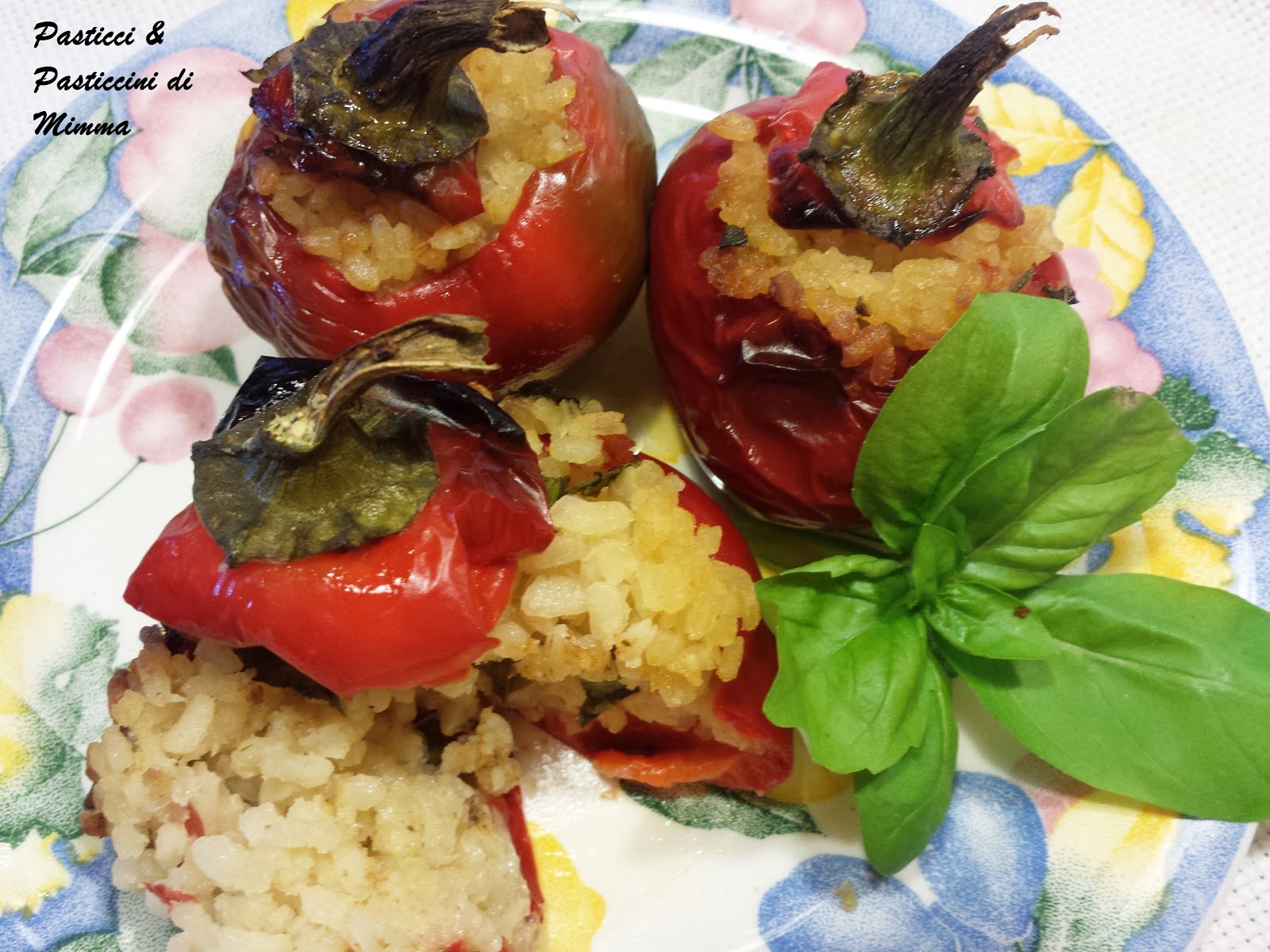 PEPERONI RIPIENI DI RISO E CAPRINO - Le Ricette dello Chef