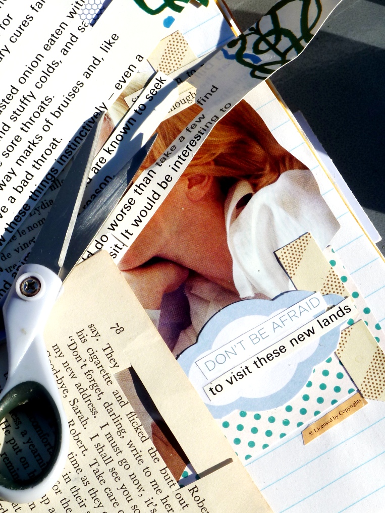 notes on paper: An Art Journal Page: from start to finish