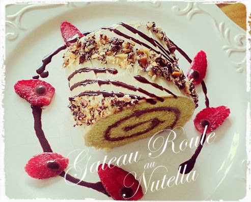 Green Tea - Nutella Roulade (Gâteau roulé au Thé vert & Nutella ...