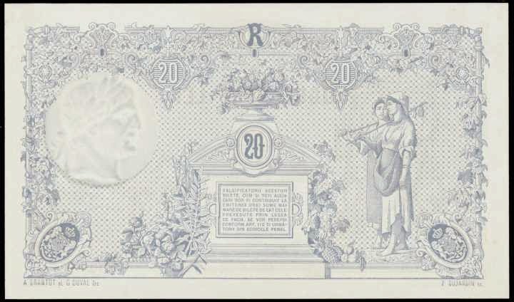 Romania 20 Lei banknote 1877 Bilet Hypothecar|World Banknotes & Coins ...