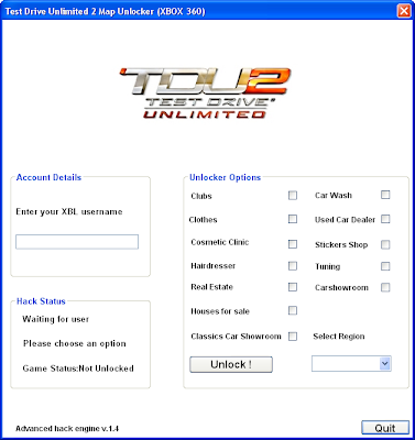 Test Drive Unlimited 2 Map Unlocker (XBOX 360) | allhacktool