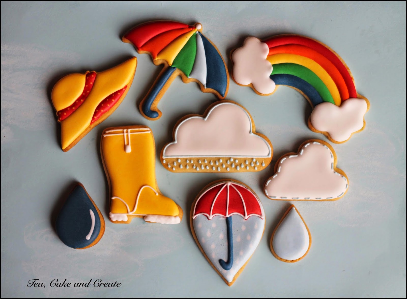 Tea, Cake & Create: Raindrops and Rainbow Cookies