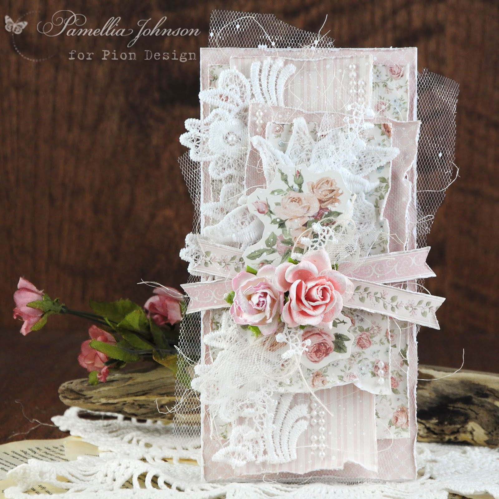 My Little Craft Things: Pion Design - Peach and Pink Roses