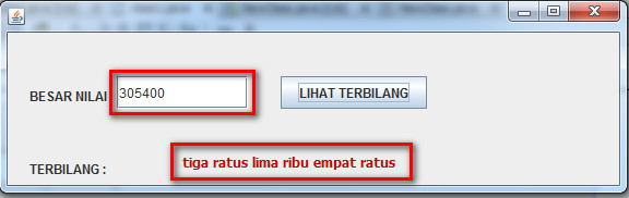 Program Java Netbeans Membuat Text Terbilang Pada Angka Java Gui