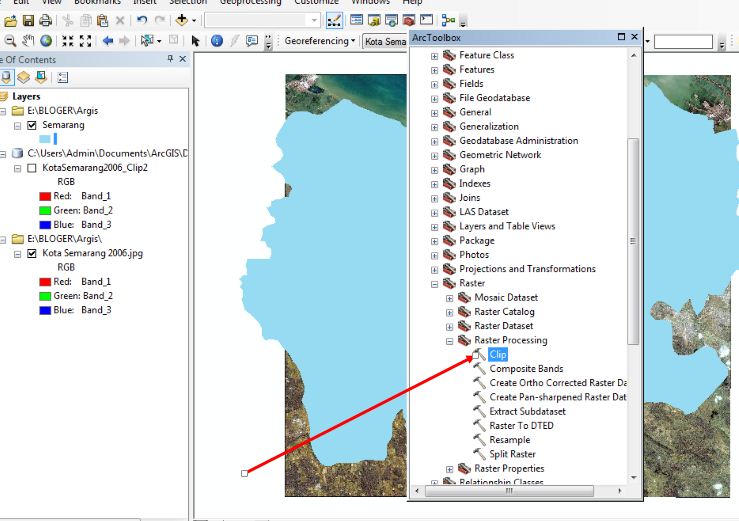 Cara Memotong Citra Satelit Pada Arcgis - Geograpik