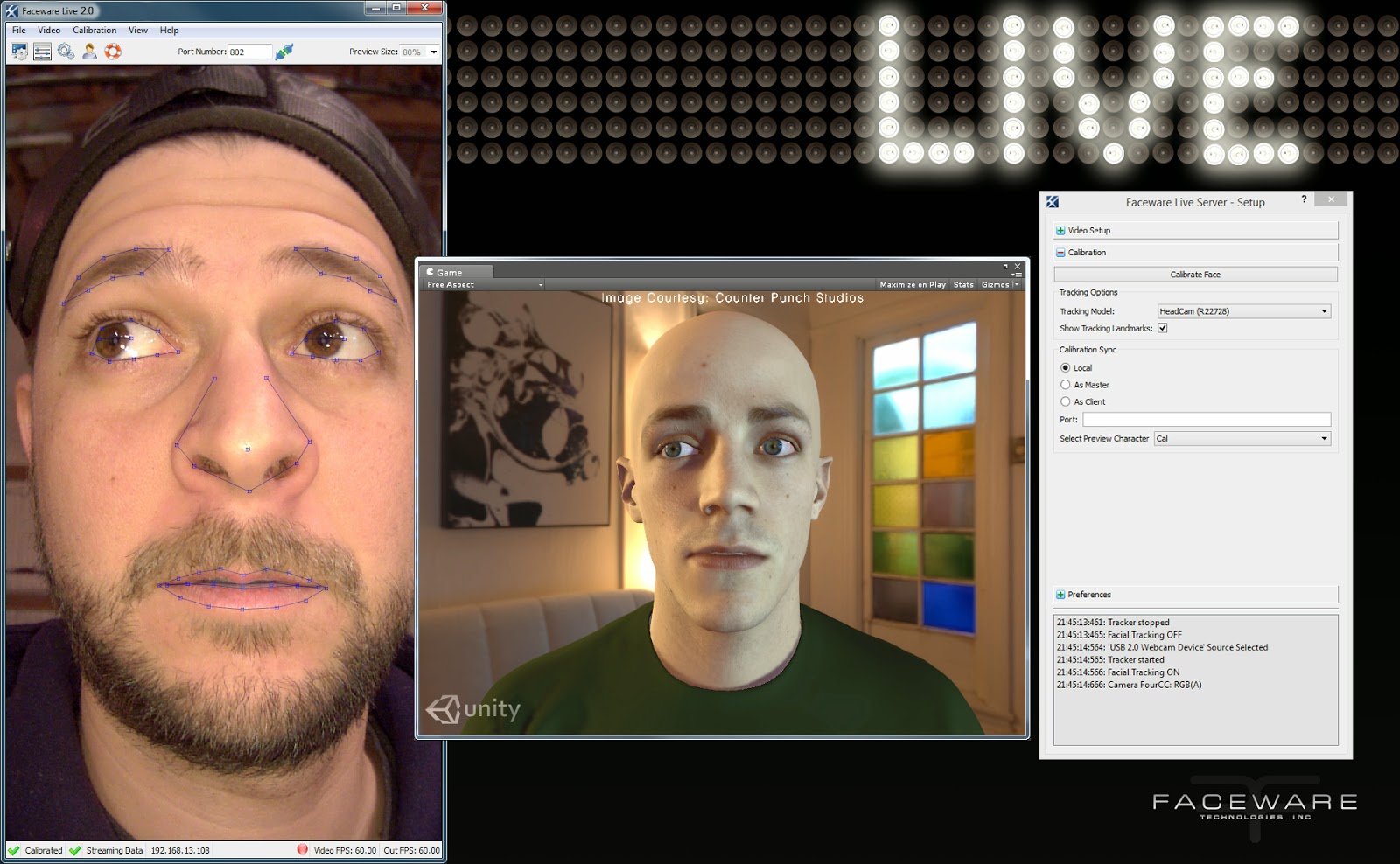 Faceshift markerless motion capture - updateascse