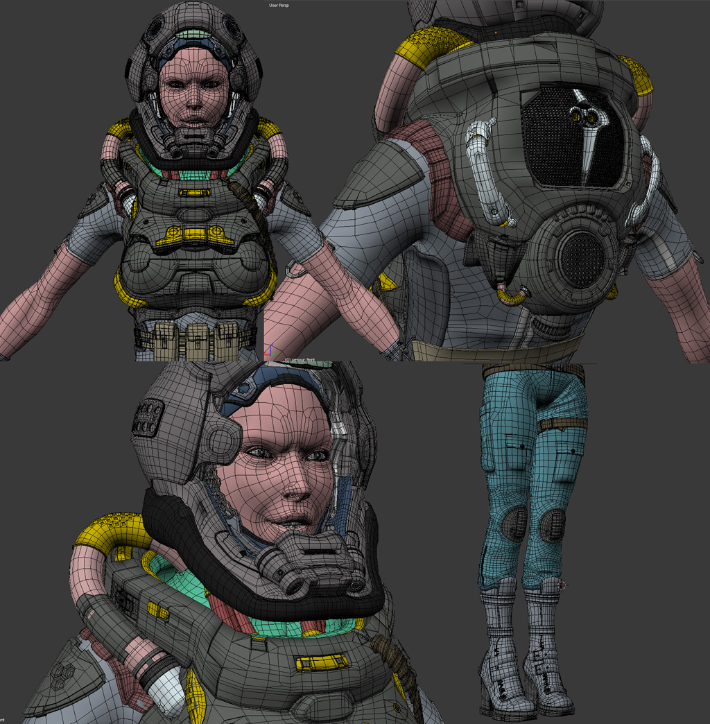 Semi Futuristic Girl - Forum Gallery - Blender Artists Community