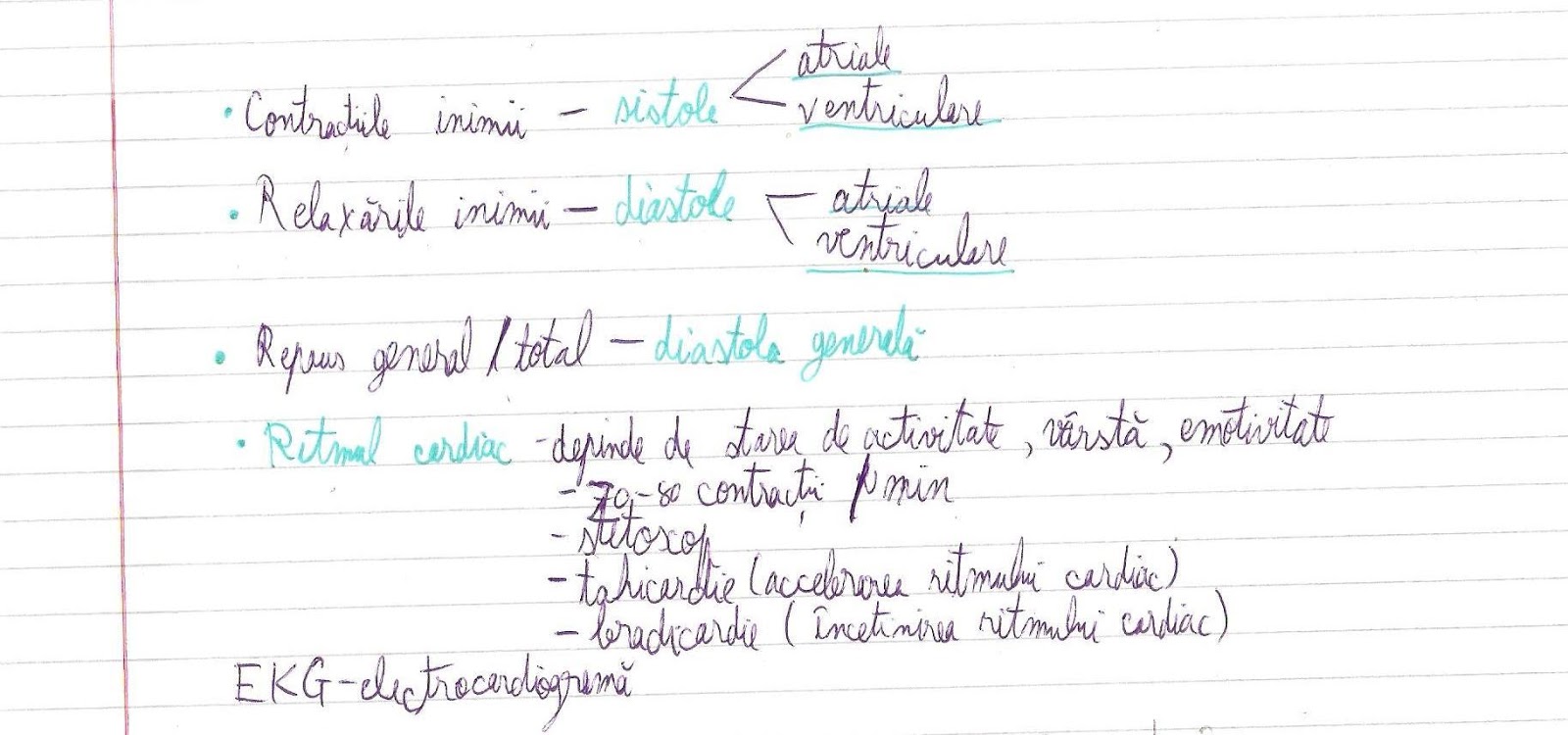 Pentru Școală: Fiziologia Inimii