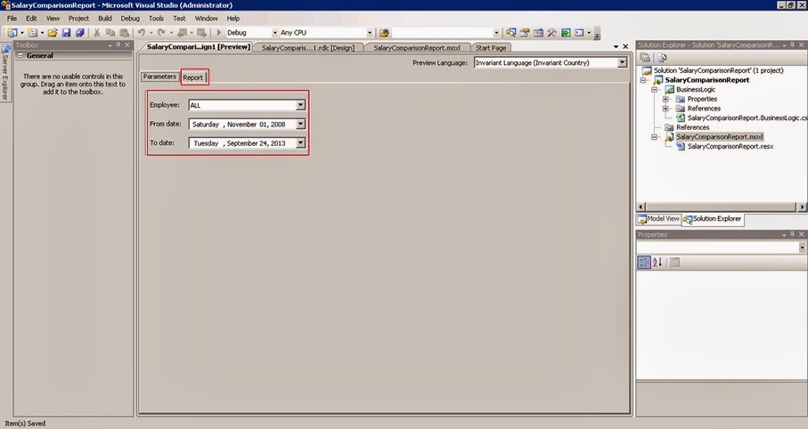 Dynamics AX: SSRS (SQL Server Reporting Services) report via AX 2009