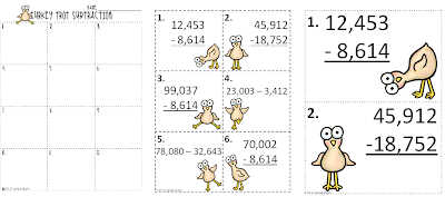 Tastes Like Paste: Turkey Trot: Multi-Digit Subtraction