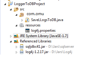 The Omkar's Page: Sending Log4j Logger Messages to Database[SQL SERVER]