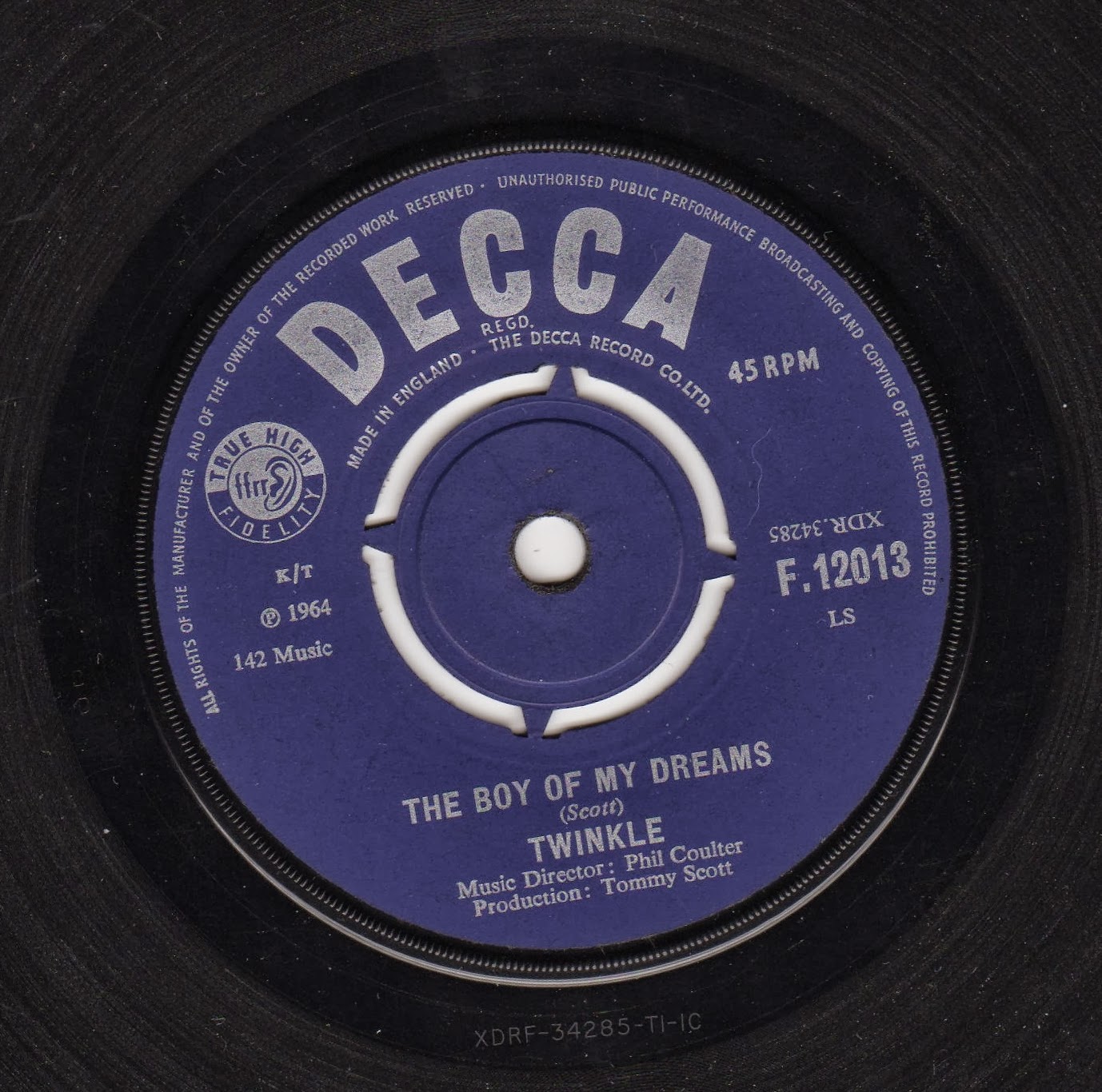 WOLFEES GRAMOPHONE: "TERRY/THE BOY OF MY DREAMS" TWINKLE DECCA 45-F ...