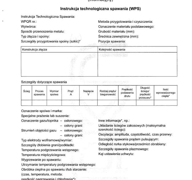 Dokumentacja technologiczna spawania - WPS, WPQR, pWPS | Inżynier Jakości