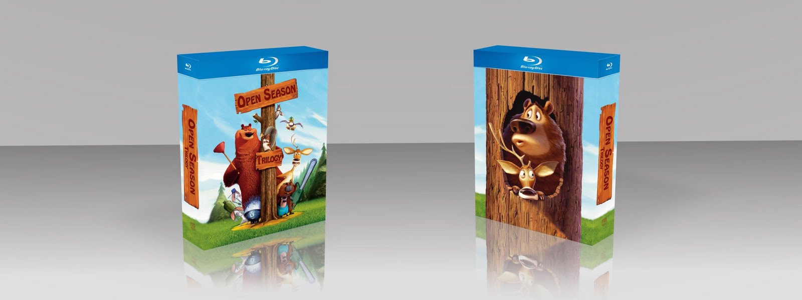 Digipack tervezet: Open Season Trilogy (BD Box)