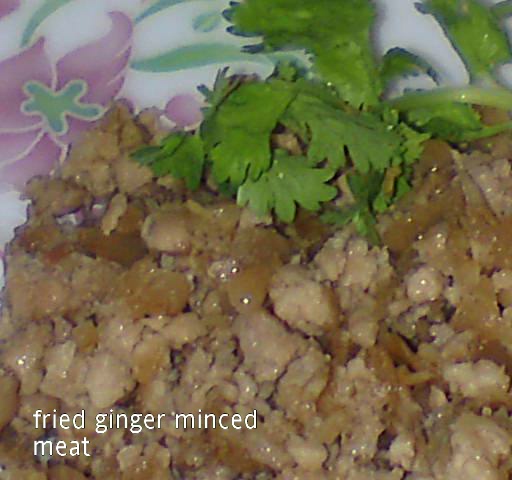 Cooking Pleasure: Fried Ginger Minced Meat