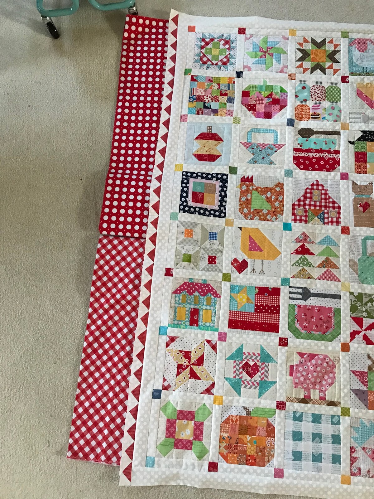 dream quilt create: Farm Girl Sampler quilt part 5