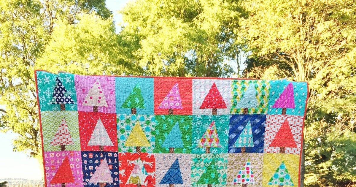 Patchwork Christmas Tree Forest Quilt