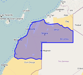 Région de Laâyoune-Sakia El Hamra - Maroc Maps