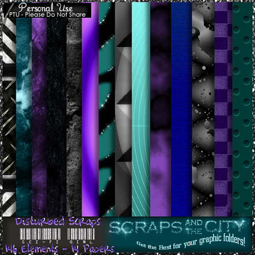 Disturbed PSP tutorials: PTU Scrap kit: Sci Fi Girl