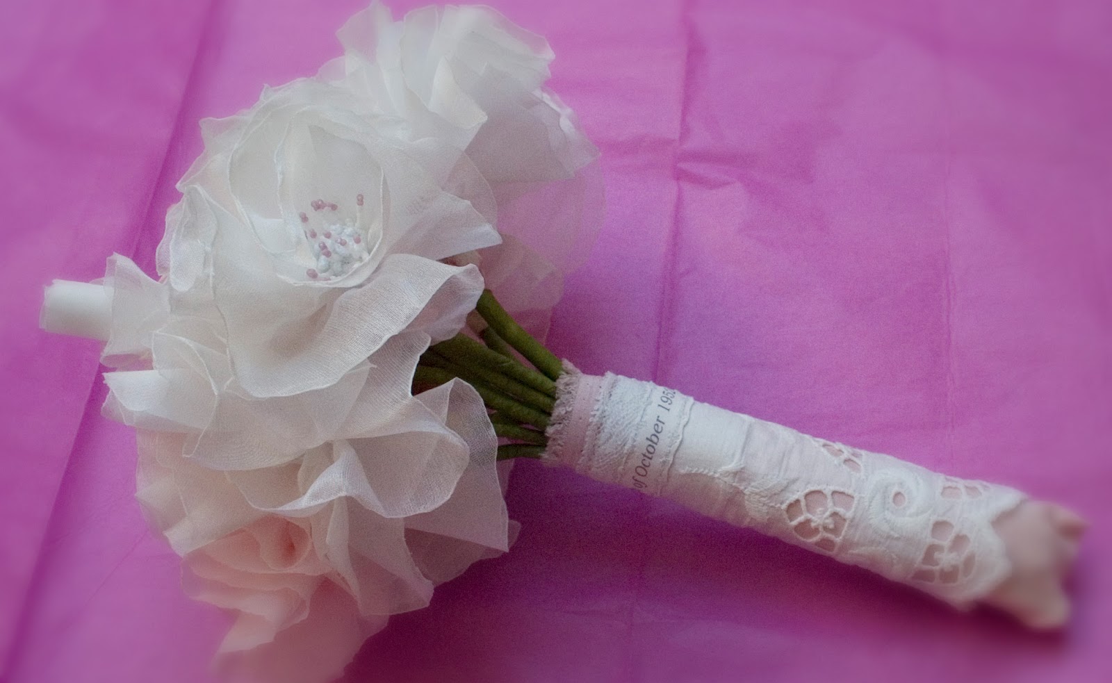 Mary Moorkens textile artist: Making a Fabric Flower Bouquet