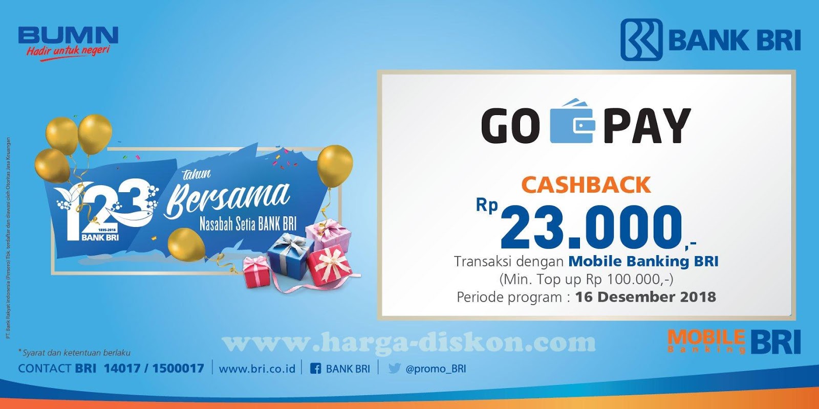 Promo BRI Terbaru Dapatkan Cashback Rp23.000 dengan Top up GoPay ...