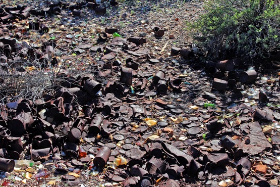 Rolling Steel Tent: Litter archaeology