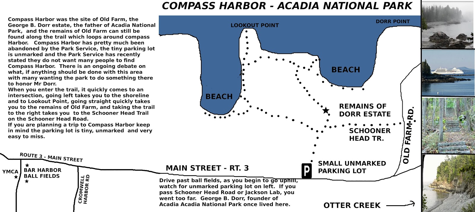 OLD MAPS OF ACADIA NATIONAL PARK: COMPASS HARBOR AND OLD FARM