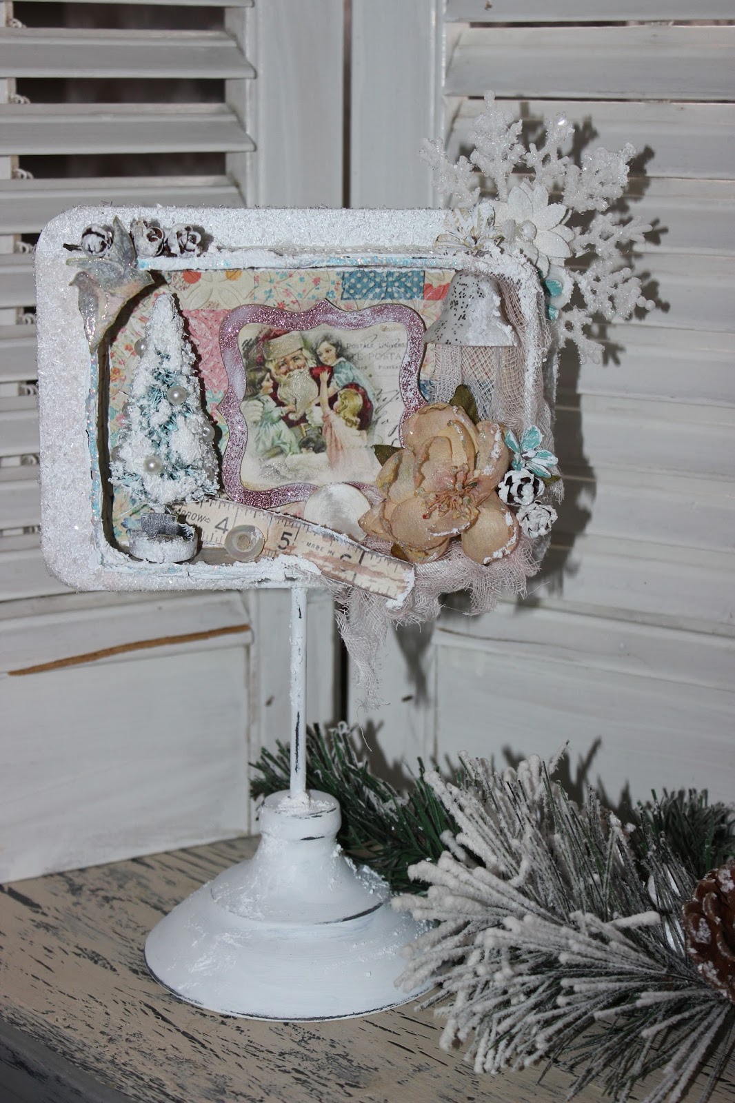 Creative Scraps by Peggy Lee: Altered Shadow Box Stand-Christmas ...